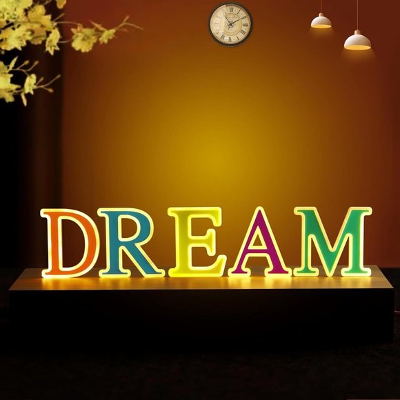 Samapet | Accents | Light Up Letter Macaron Pastel Orange Warm White I ...